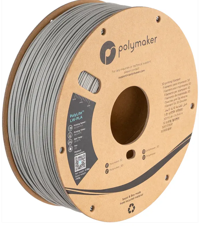 Polymaker Polylite LW PLA - Grey - Panther3D